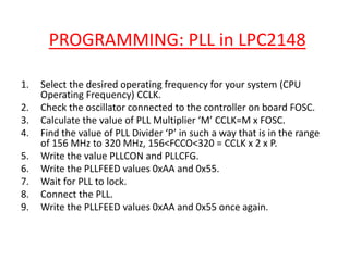 Pll in lpc2148 | PPTX