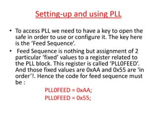 Pll in lpc2148 | PPTX