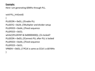 Pll in lpc2148 | PPTX