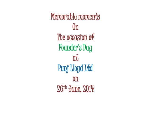 Punj Lloyd's Annual Day Excerpts | PPT