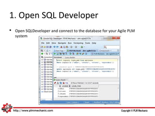 Help! Agile PLM won’t start after a database import! | PPT