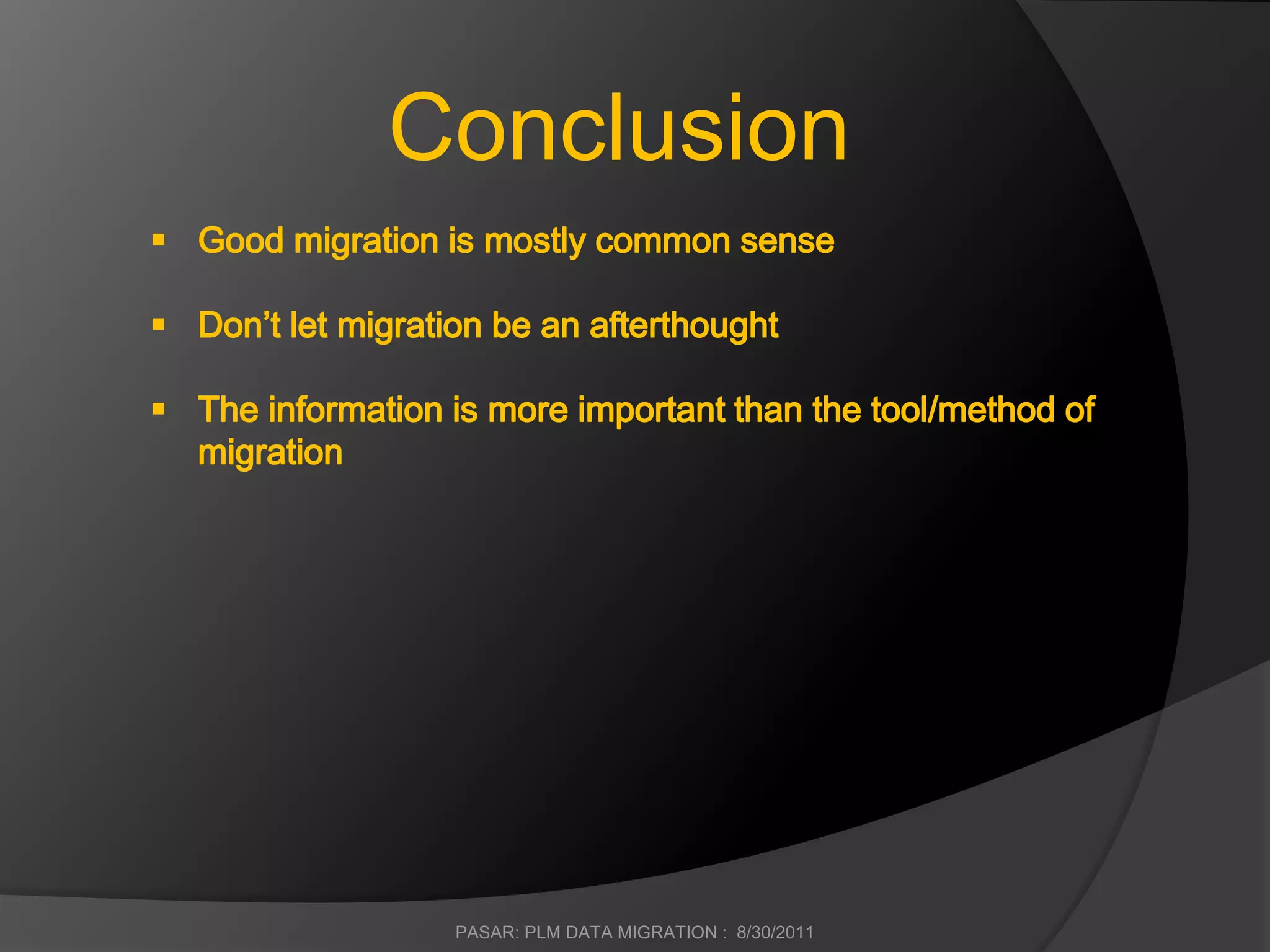 Plm data migration_general_considerations | PPTX