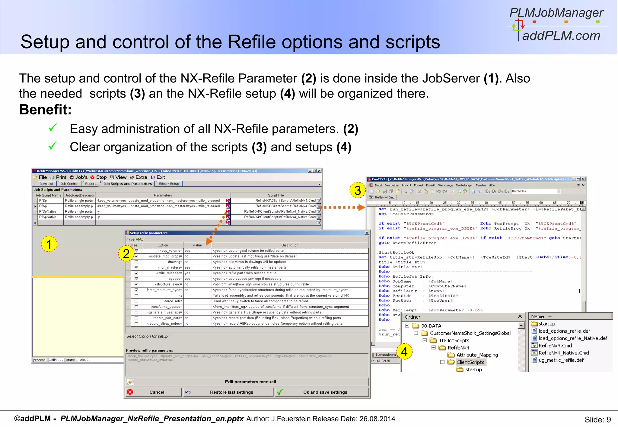 PlmJobManager NX Refile Presentation english | PPT