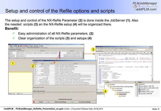 PlmJobManager NX Refile Presentation english | PPT