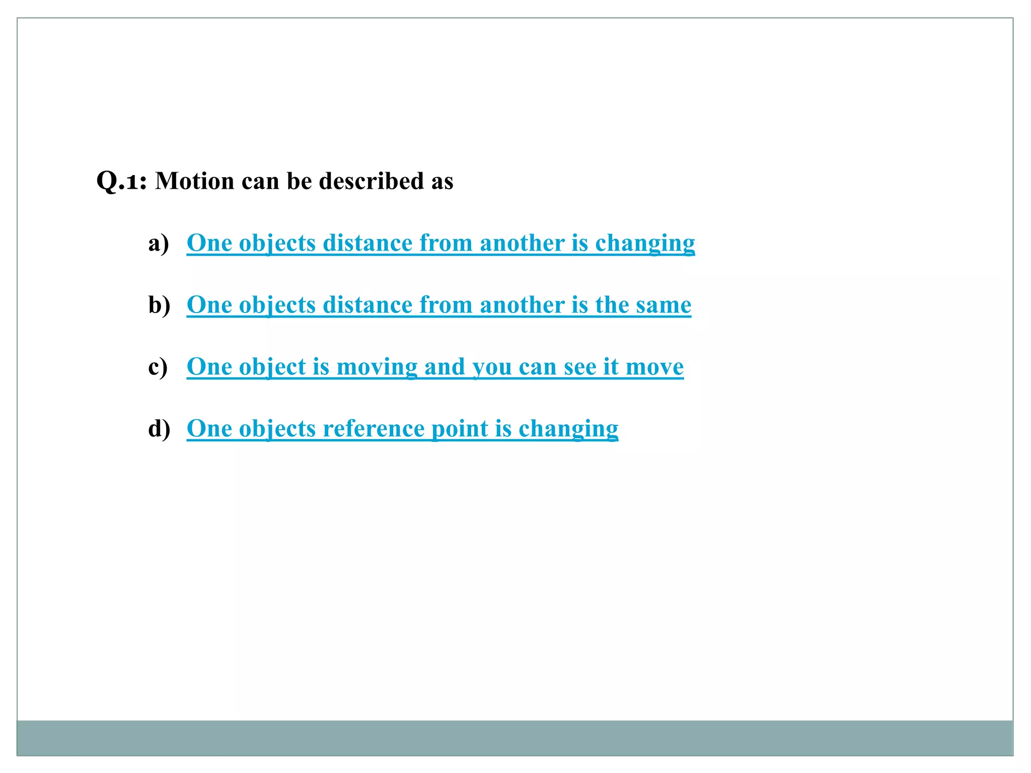 Plm science on motion | PPTX