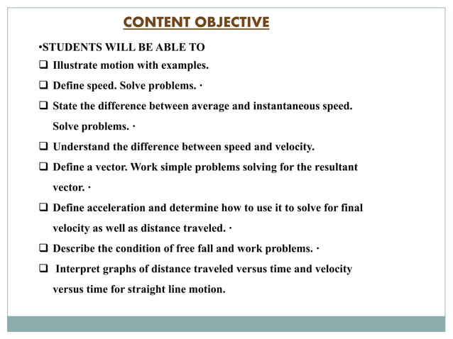Plm science on motion | PPT