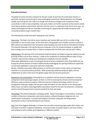 PLM solution to auto industry challenges | PDF | Automotive Industry ...