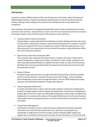 PLM solution to auto industry challenges | PDF | Automotive Industry ...