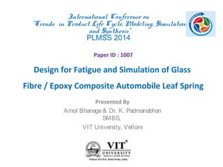 Composite automobile leaf spring-Fatigue life | PPT | Physics | Science