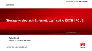 PLNOG 13: Artur Pająk: Storage w sieciach Ethernet, czyli coś o iSCSI I ...
