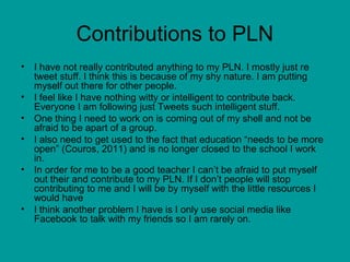 PLN Reflection | PPT