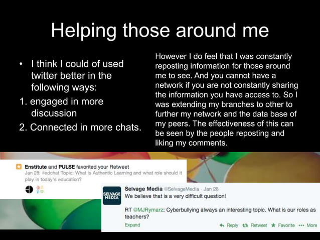 PLN reflection EDU 210 | PPTX | Education