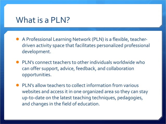 Building a Professional Learning Network (PLN) | PPT