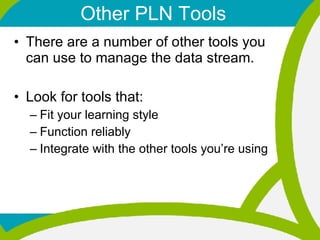Creating a PLN | PPS