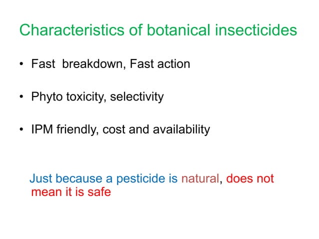 Botanical Insecticides and their Future Perspectives | PPT