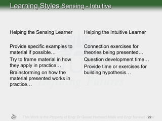 Lec 6 learning styles | PPT