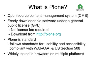 Plone A Content Management System Chitra Mohla | PPT | Computing ...
