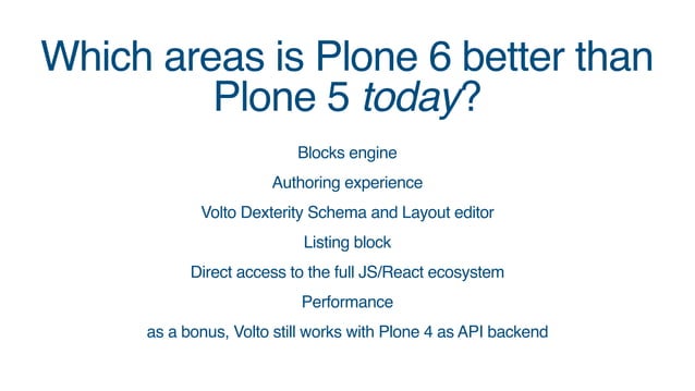 Plone 6 - Volto: Past, Present and Future | PDF