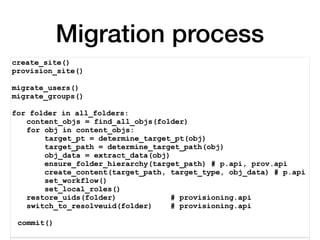Plone migrations using plone.restapi | PPT