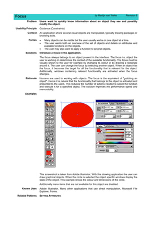 Interaction Patterns In User Interfaces | PDF
