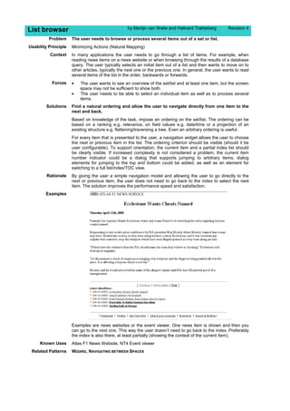 Interaction Patterns In User Interfaces | PDF
