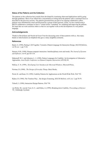 Interaction Patterns In User Interfaces | PDF