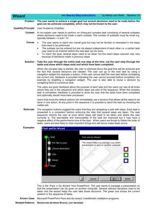Interaction Patterns In User Interfaces | PDF