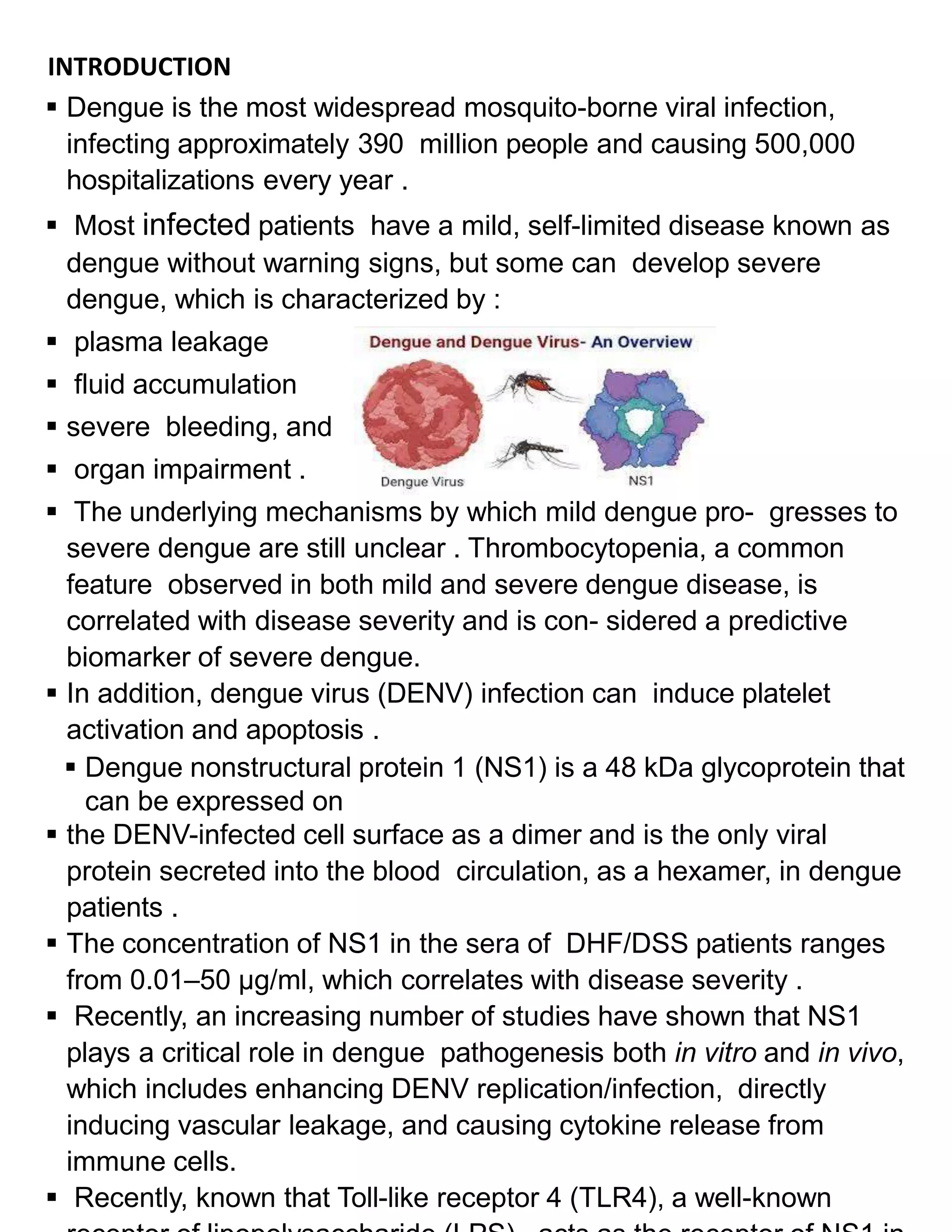 Ns1 protien in dengue virus causing thrombocytopenia. | PPTX | Infectious Diseases | Diseases ...