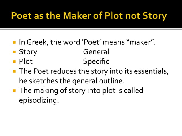 Aristotle's Concept regarding Plot | PPTX