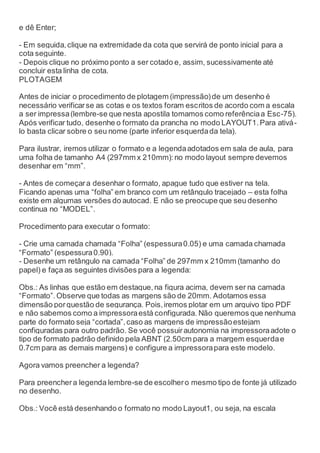 Plotagem e cotas autocad | DOCX