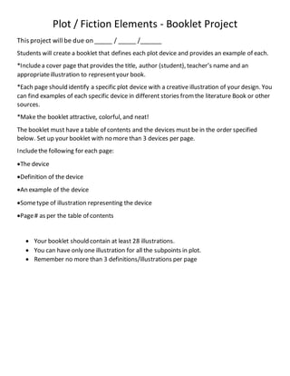 Plot devices project | DOCX | Fiction | Books and Literature