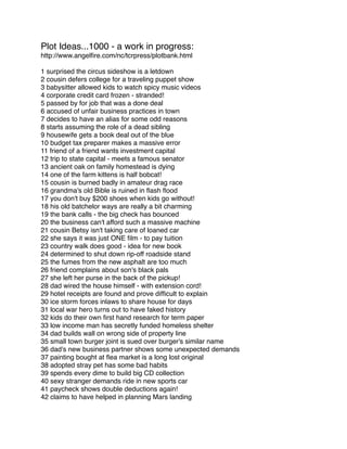 Novel Plot Generator