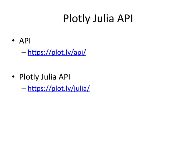 Plotly Julia API | PPT