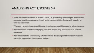 Plot Summary- Act 1, Scenes 5-7 for Macbeth. | PPTX