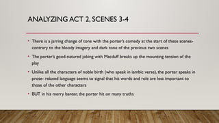 Plot Summary- Act 2, Scenes 3-4 Macbeth GCSE | PPTX