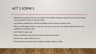 Plot Summary- Act 2, Scenes 3-4 Macbeth GCSE | PPTX