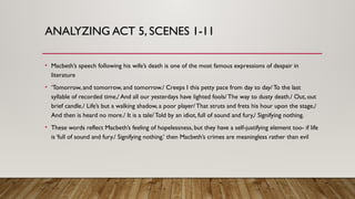 Macbeth Plot Summary- Act 5, Scenes 1-11.pptx