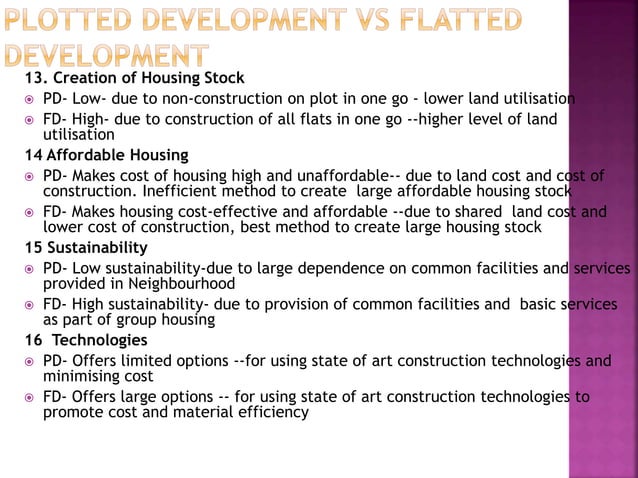 Plotted development vs flatted development | PPTX