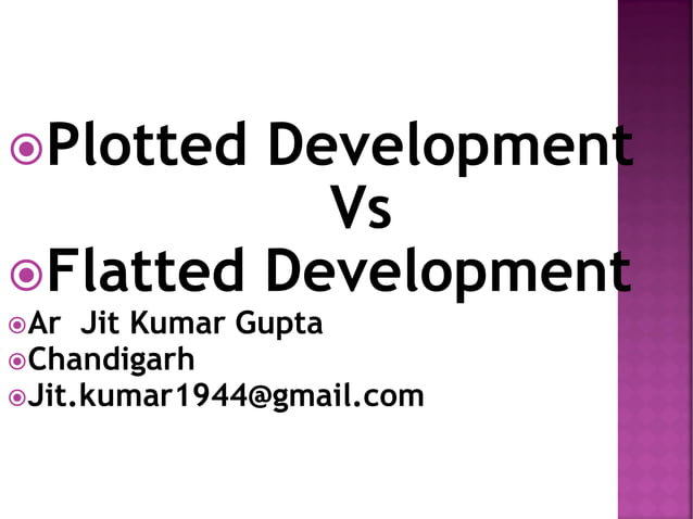 Plotted Development Vs Flatted Development | PDF