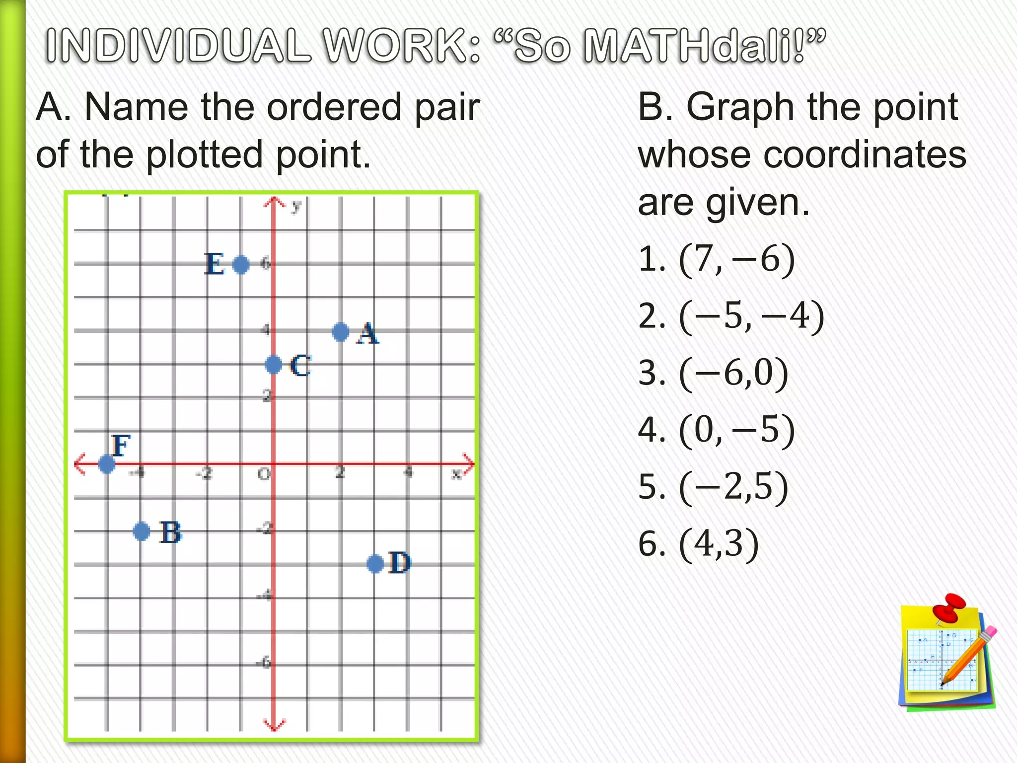 Plotting of Points on the Coordinate Plane | PDF