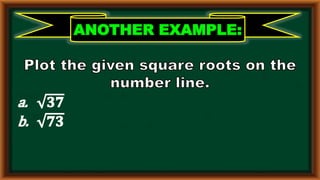 Plotting square roots on a number line | PPTX