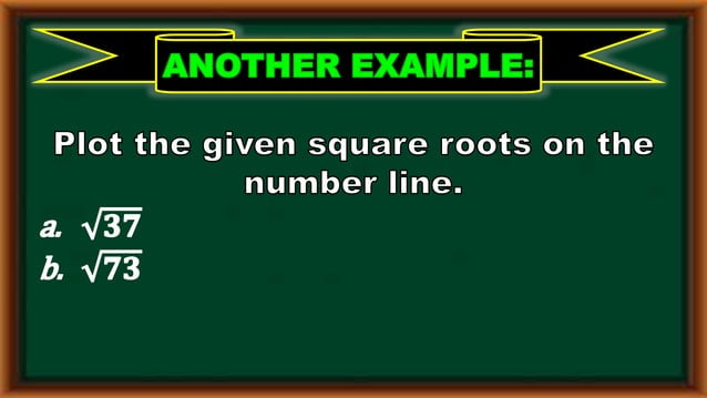 Plotting square roots on a number line | PPT