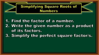 Plotting square roots on a number line | PPTX