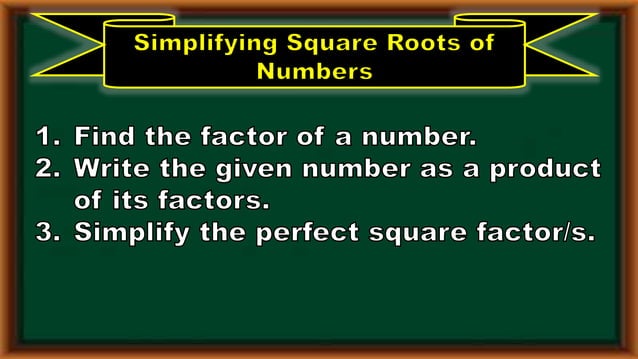 Plotting square roots on a number line | PPT