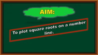 Plotting square roots on a number line | PPTX