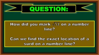 Plotting square roots on a number line | PPTX