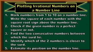 Plotting square roots on a number line | PPTX