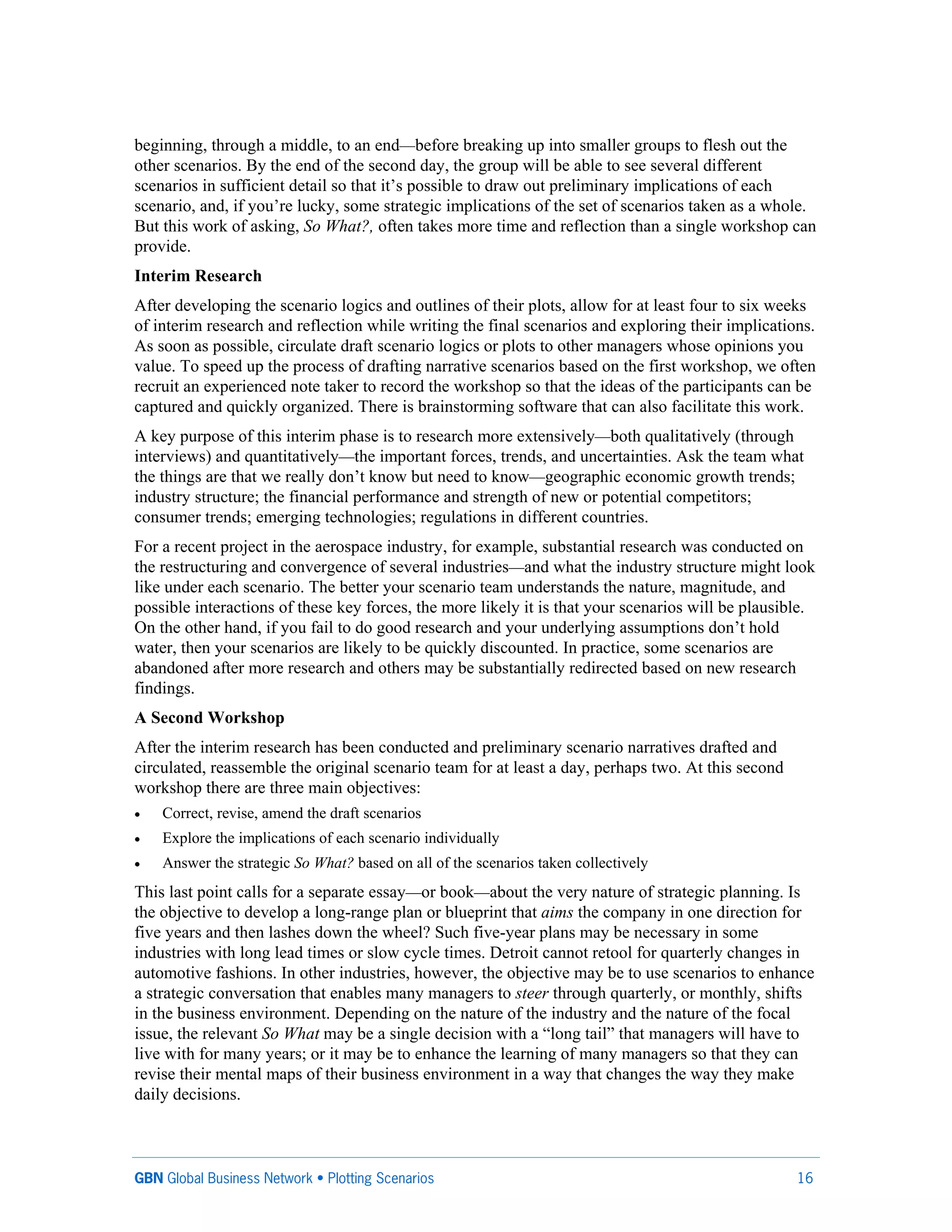 Plotting Your Scenarios | PDF