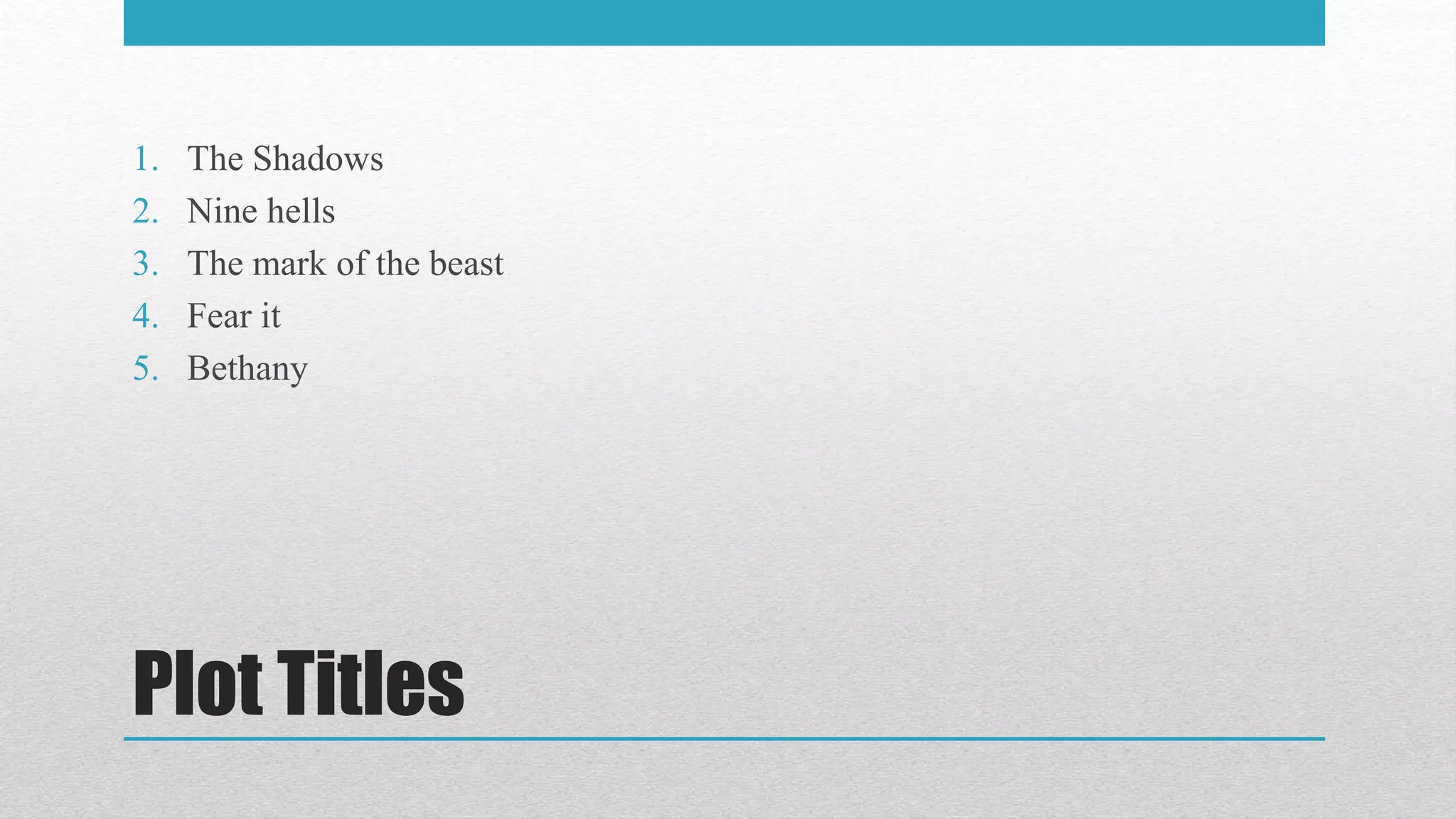Plot titles | PPT Plot titles | PPT