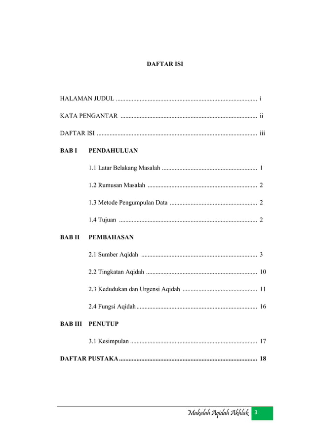 Makalah Aqidah Akhlak | DOCX